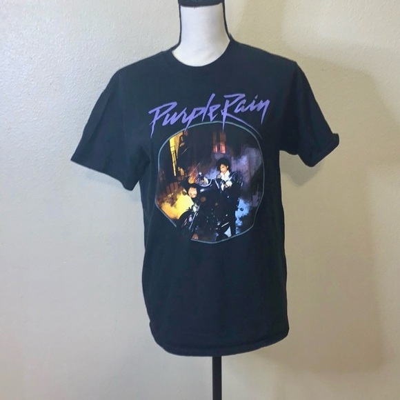 Prince | Tops | Prince Purple Rain Black Moto Rock Roll Short Sleeve ...
